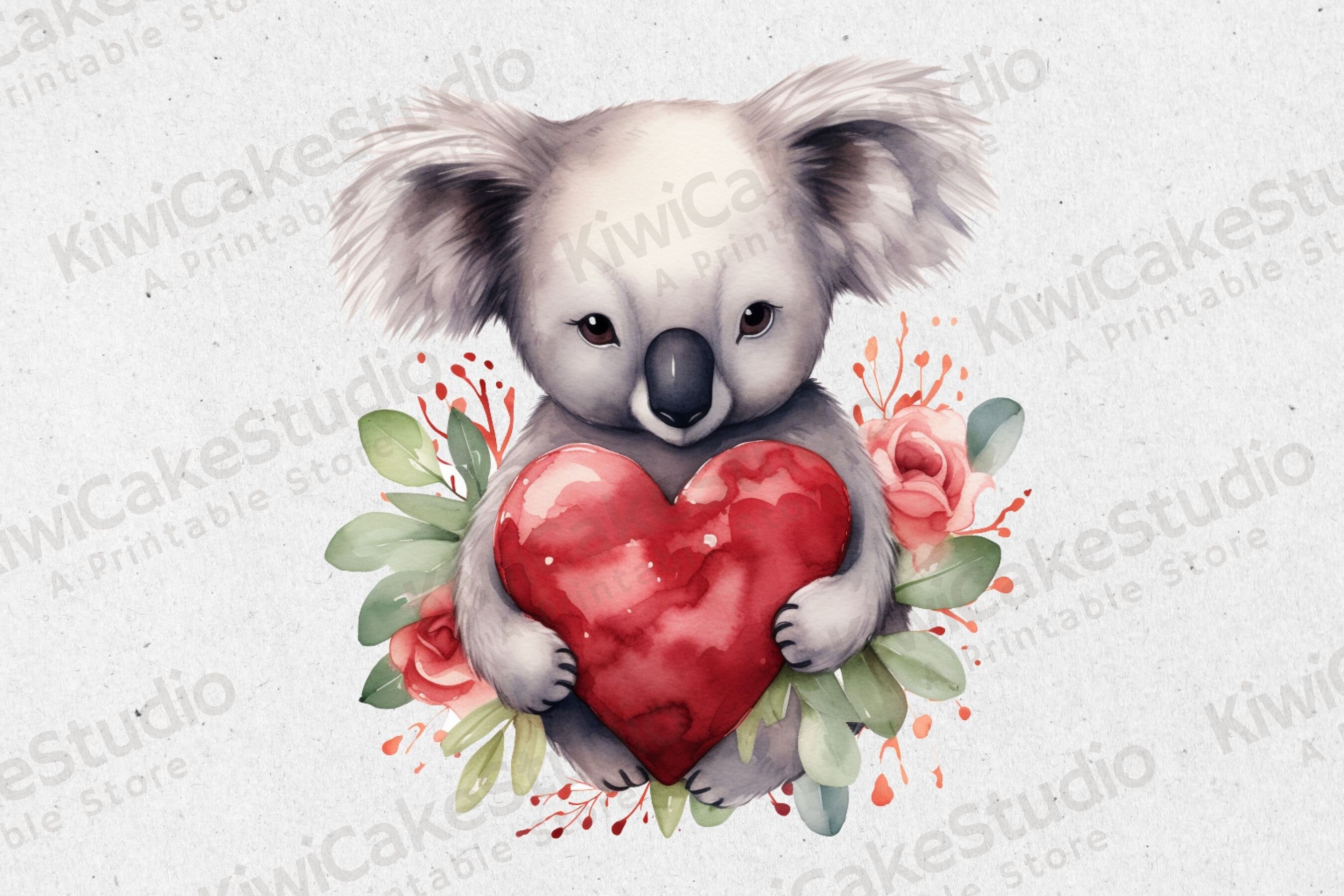 Valentine Koala Clipart, 10 High Quality Jpgs, Commercial Use, Instant ...