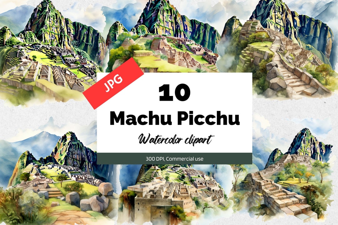 Machu Picchu Clipart, 10 High Quality Jpgs, Commercial Use, Instant ...