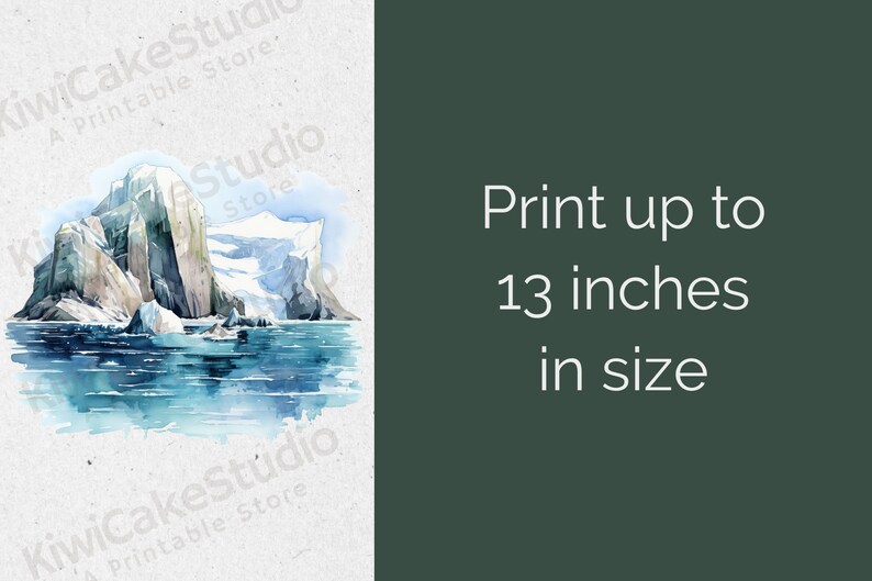Watercolor Antarctica Clipart, 10 High Quality JPG, Commercial Use ...