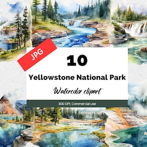 Imágenes Prediseñadas del Parque Nacional Yellowstone, 10 JPG de alta ...