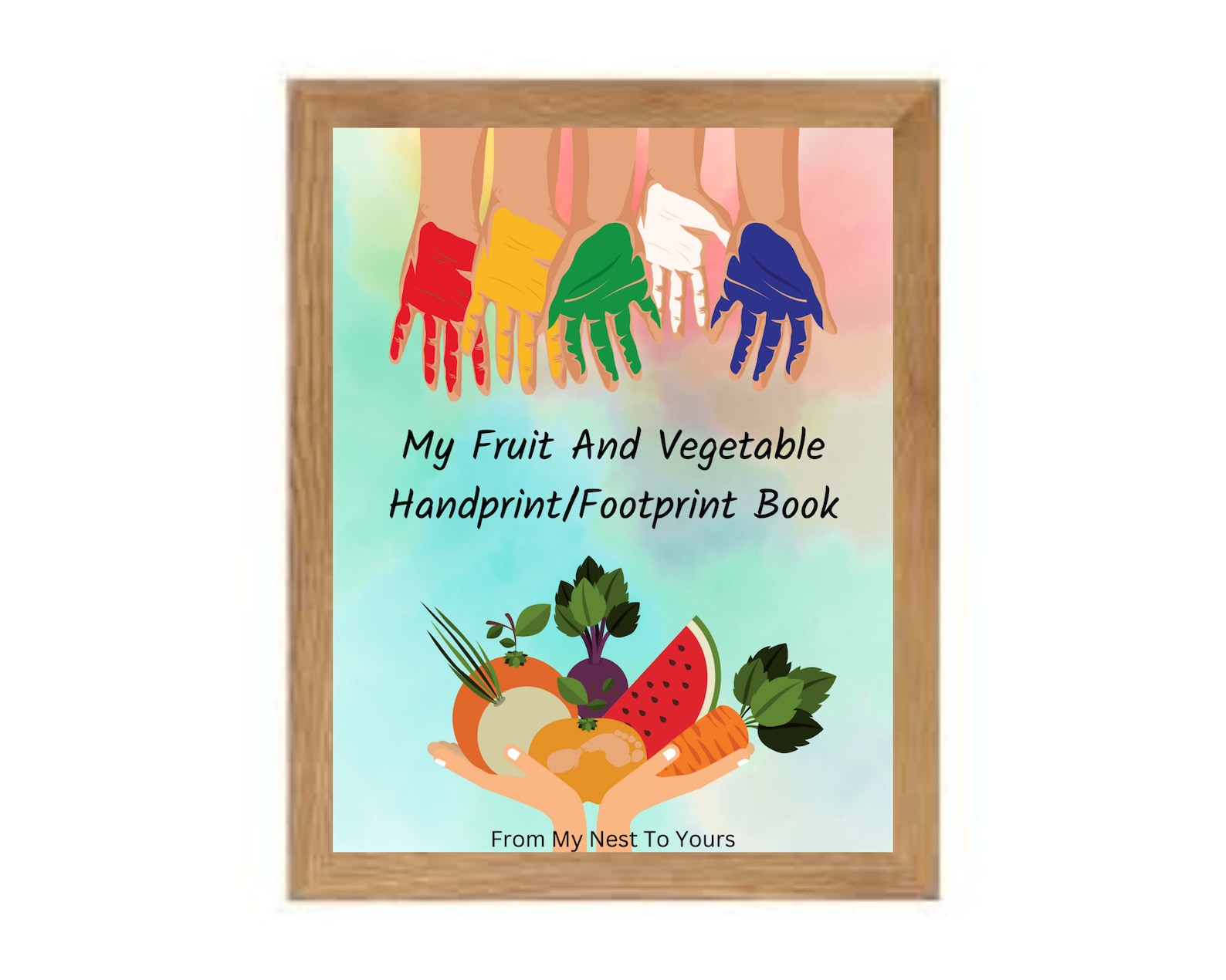 Fruit and Vegetable Handprint & Footprint Book - Handprint Art Book ...