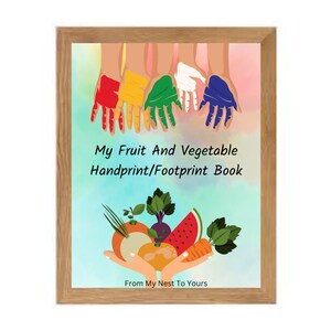 Fruit and Vegetable Handprint & Footprint Book - Handprint Art Book ...