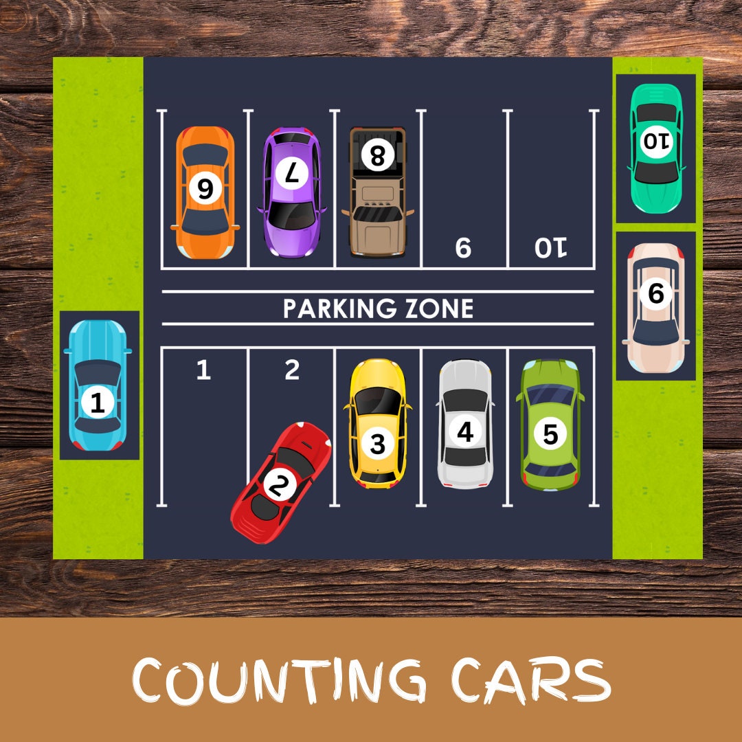Counting Car Mat - Printable PDF - 8.5 X 11 - Instant Download ...
