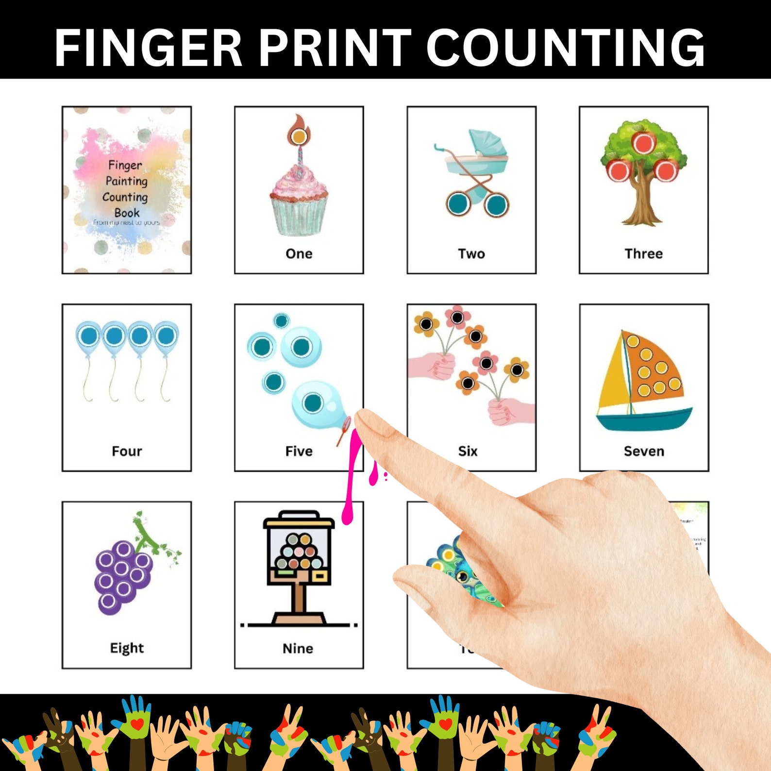 Finger Painting Counting Book | Preschool 1-10 Activity | Educational ...