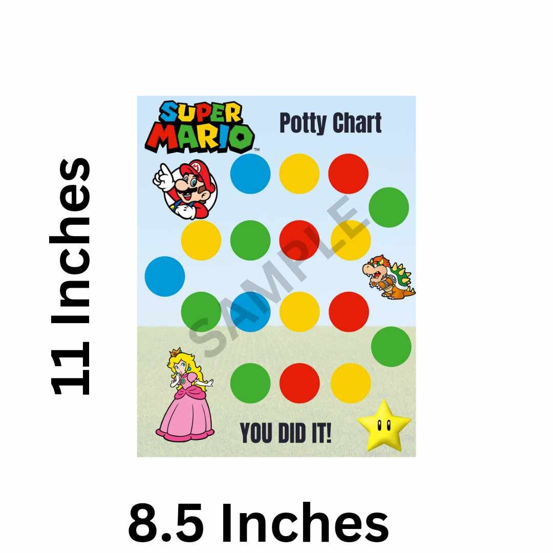 Printable Mario Party Chart, Super Mario Rewards Chart, Kids Routine ...