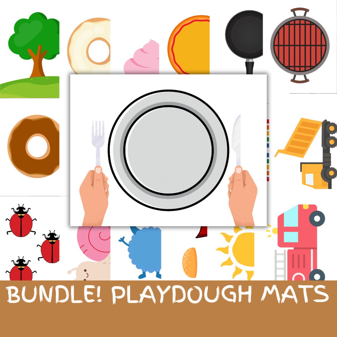 Play Dough Mats 26 Printable Pages 20 Image Activities & 6 Scenes PDF ...