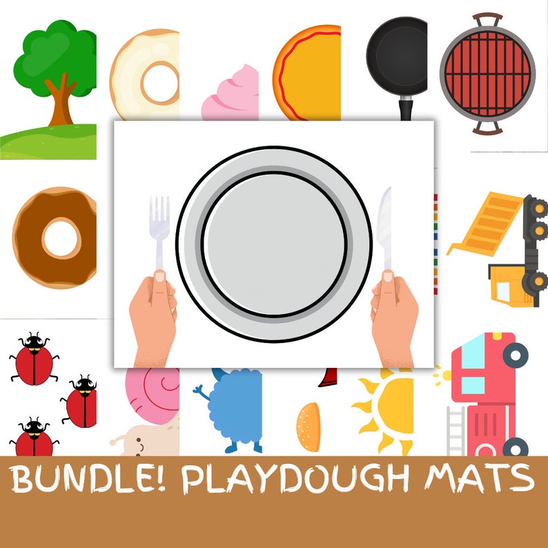 Play Dough Mats 26 Printable Pages 20 Image Activities & 6 Scenes PDF ...