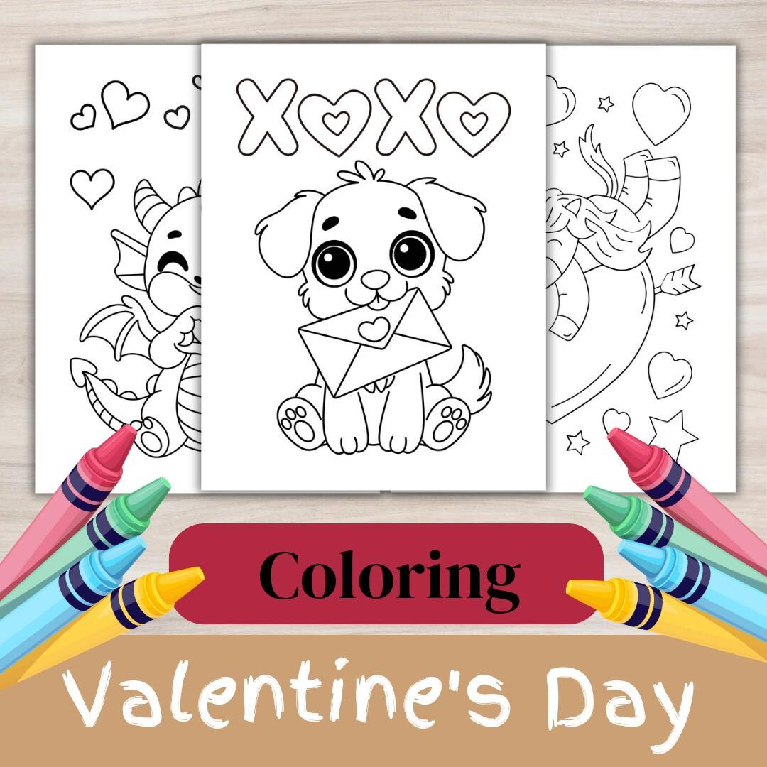 Valentine’s Day Coloring Pages for Kids | Toddlers & Preschoolers ...