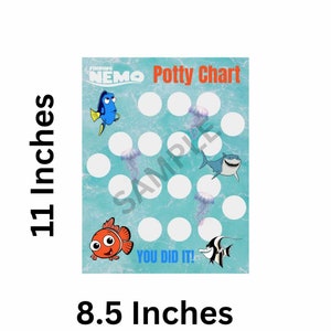 Nemo Potty Chart - Reward Chart for Kids - Printable 8.5"x11"- Instant ...