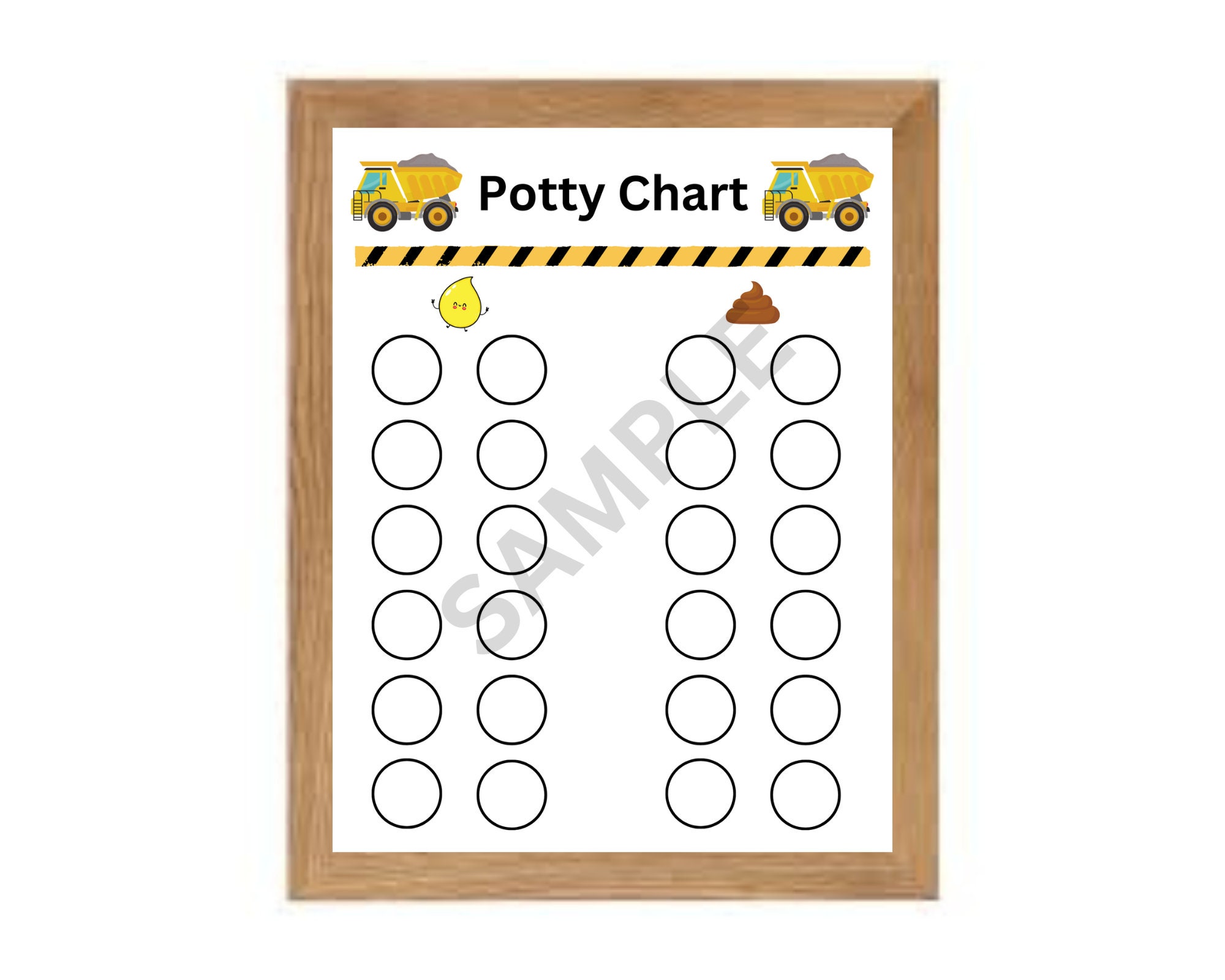 Printable Construction Potty Chart Instant Download Sticker Chart ...
