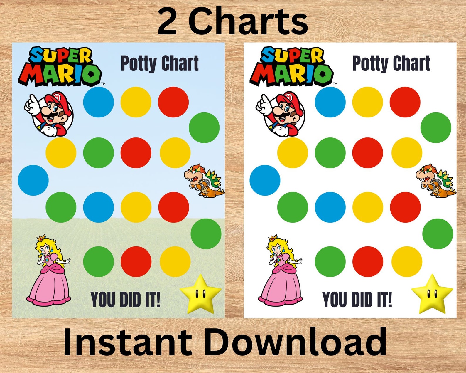Printable Mario Party Chart, Super Mario Rewards Chart, Kids Routine ...