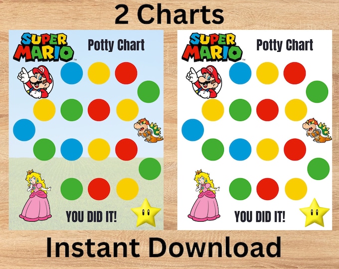 SUPER MARIO Reward Chart | Printable Mario Behavior Chart | Daily Chore ...