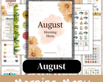 June Morning Menu | Summer Morning Menu | Preschool Morning Basket ...