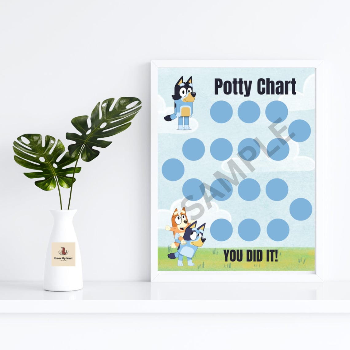 Bluey Potty Chart Reward Chart for Kids Printable 8.5x11 Instant ...