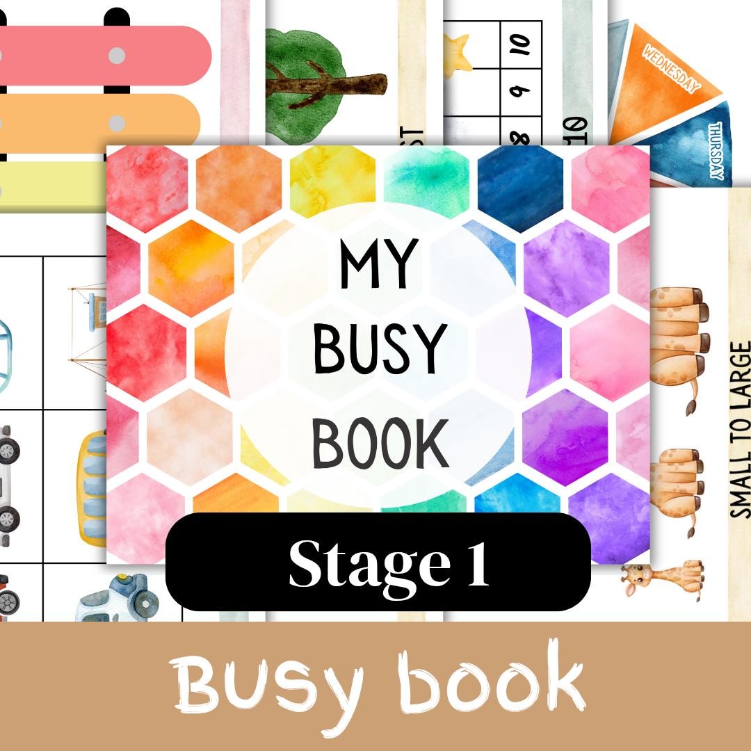 Busy Book Printable for Toddlers | Montessori Learning Binder ...