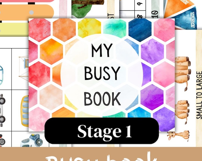 Busy Book Printable for Toddlers | Montessori Learning Binder ...