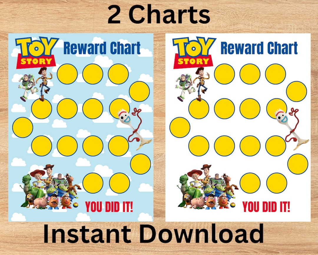 Toy Story Reward Chart, Toy Story Chart, Sticker Chart, Toddler Potty ...