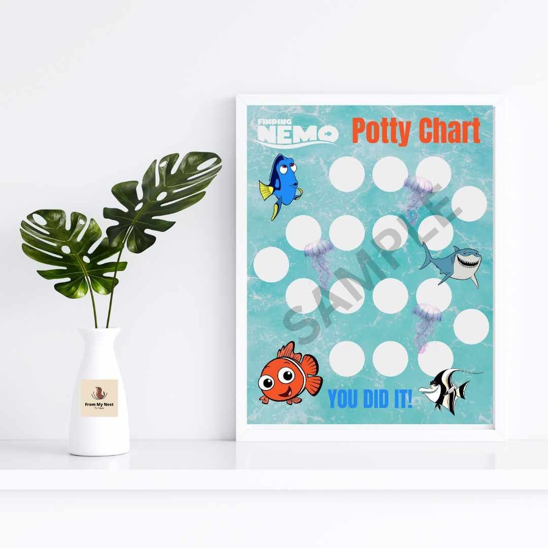 Nemo Potty Chart Reward Chart for Kids Printable 8.5x11 Instant ...