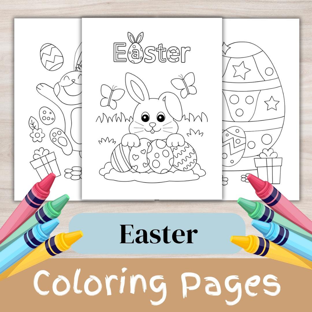 EASTER Coloring Pages for Kids | Toddlers & Preschoolers | Easy ...