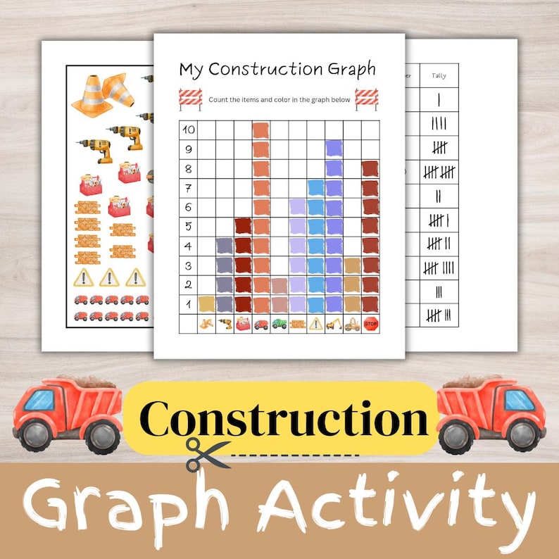 Construction Counting Tally Sheets – Kindergarten Math Activity ...