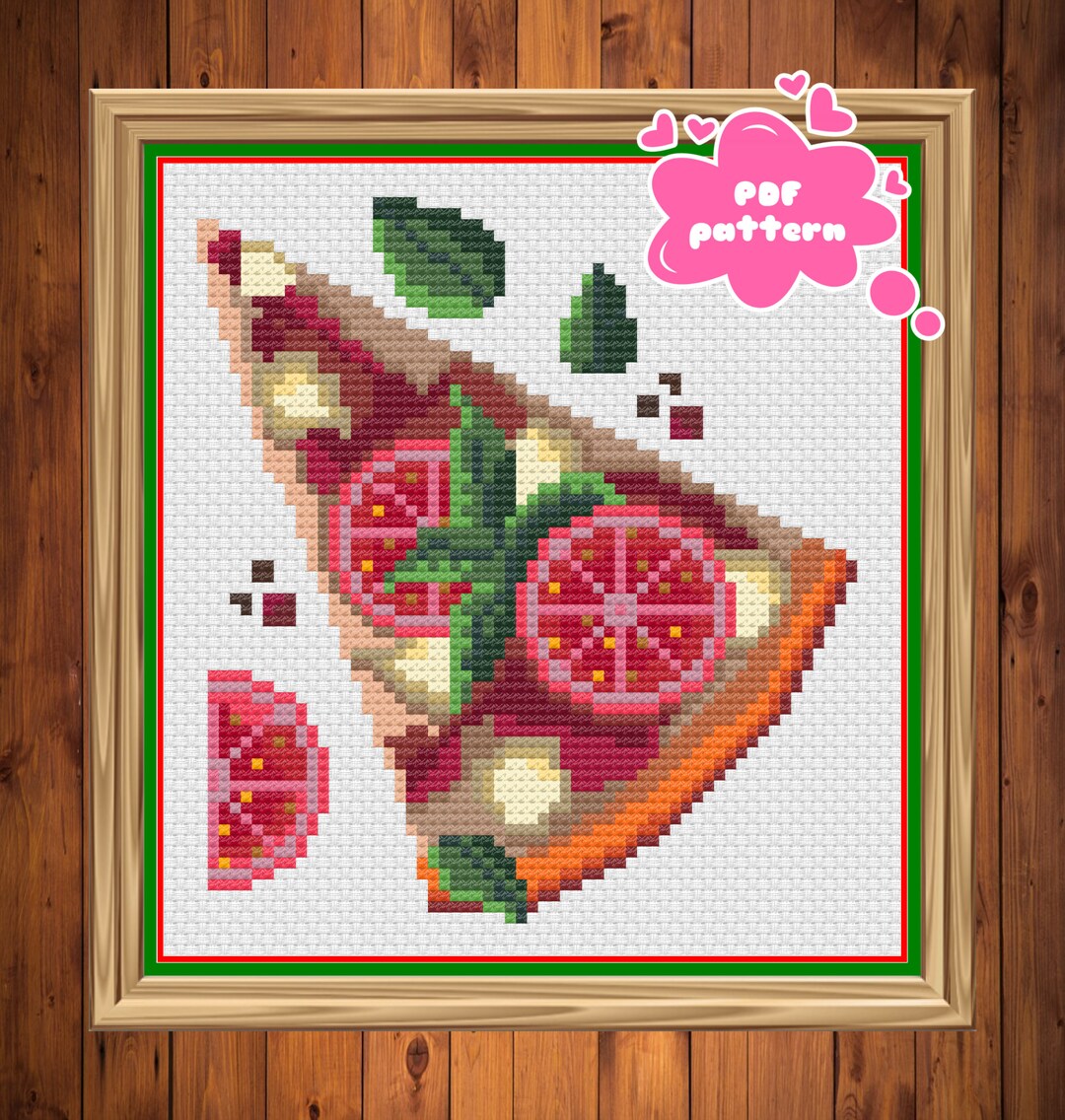Pizza Junkie - Cross Stitch Pattern (PDF Digital Download) – Take Away ...