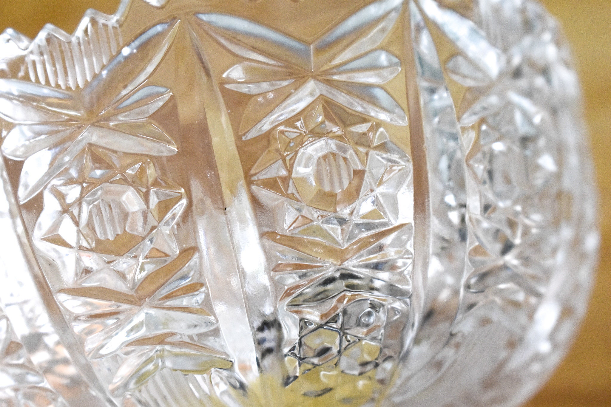 Vintage Cut Glass Bowl on Metal Pedestal, Cut Glass Candy Dish ...