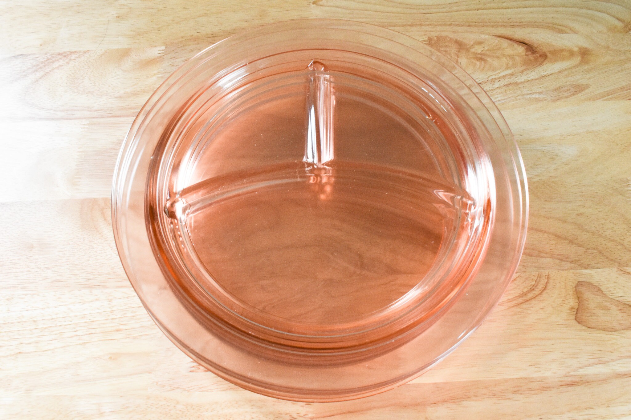 Set of 4 Pink Depression Glass Grill Plates, Pink Glass Plate, 3 ...