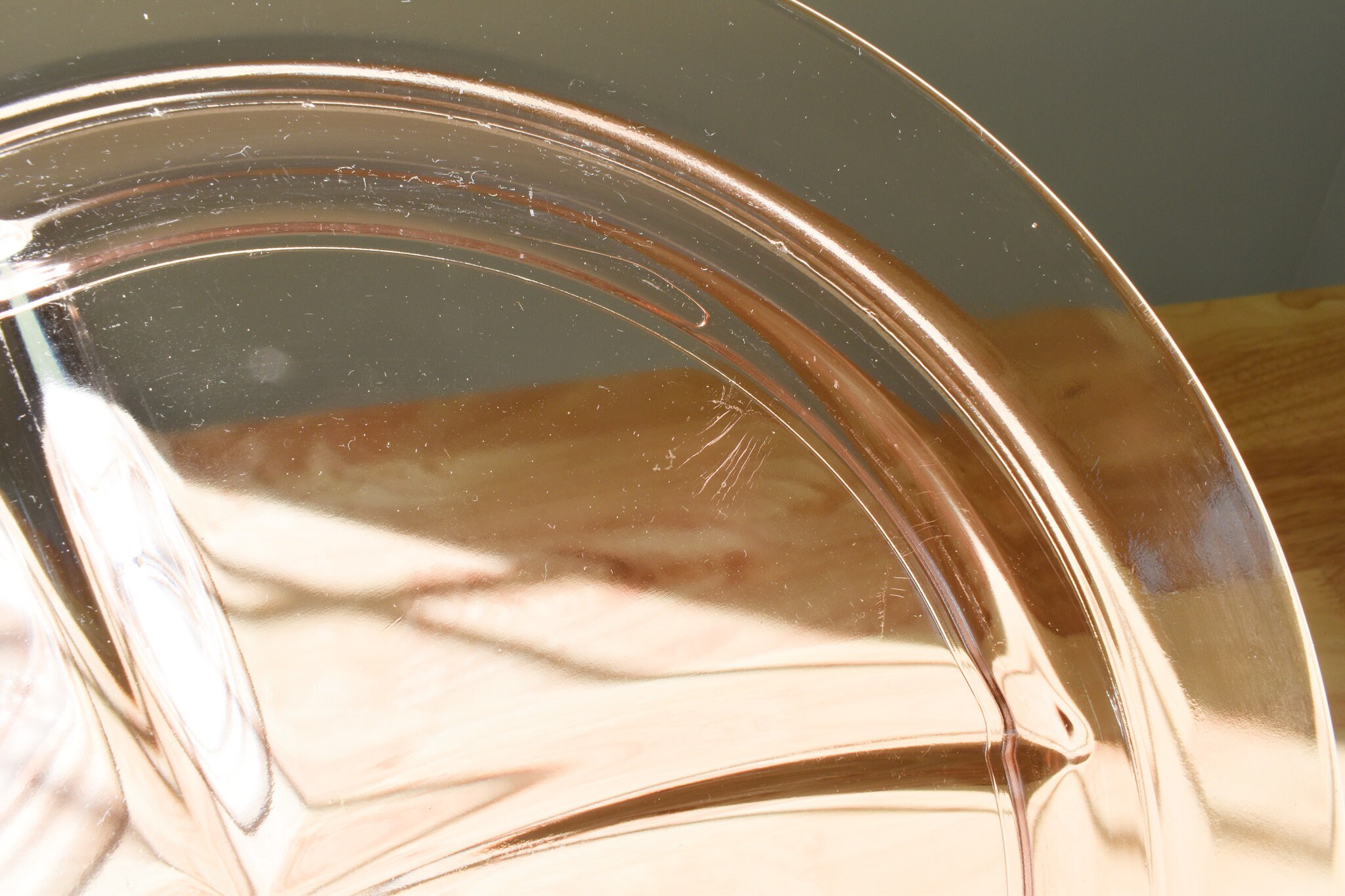 Set of 4 Pink Depression Glass Grill Plates, Pink Glass Plate, 3 ...