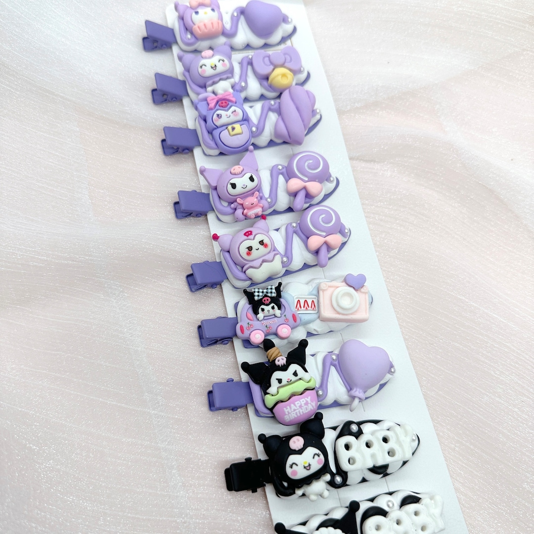 Kawaii Kuromi Hair Clips Handmade Sanrio Barrette Random 1 - Etsy