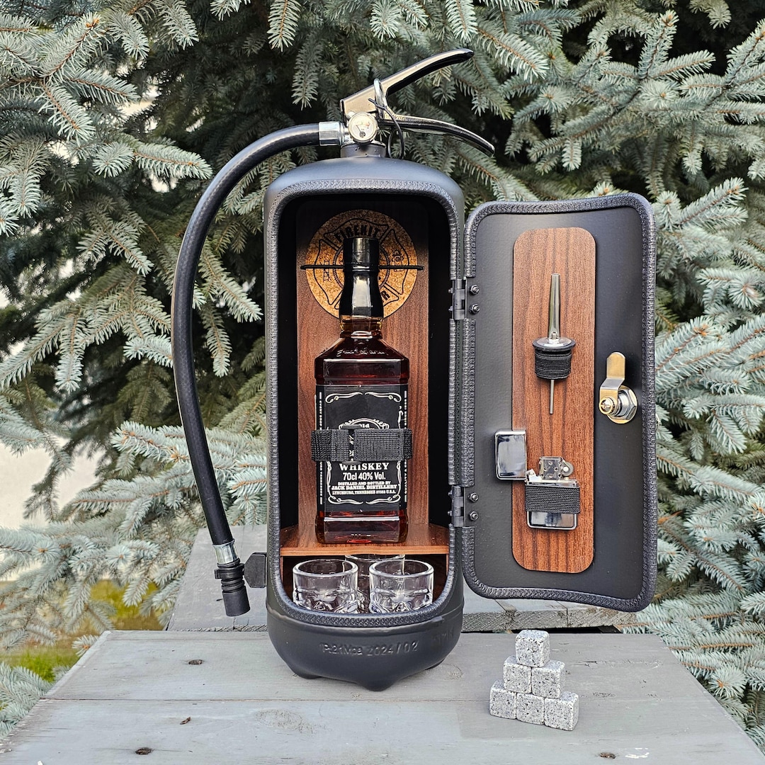 Personalized Fire Extinguisher Mini Bar Firefighter Gift Original ...
