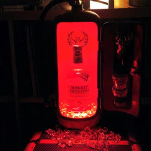 Personalized Fire Extinguisher Mini Bar, LED Light, Whisky Set, Gift ...