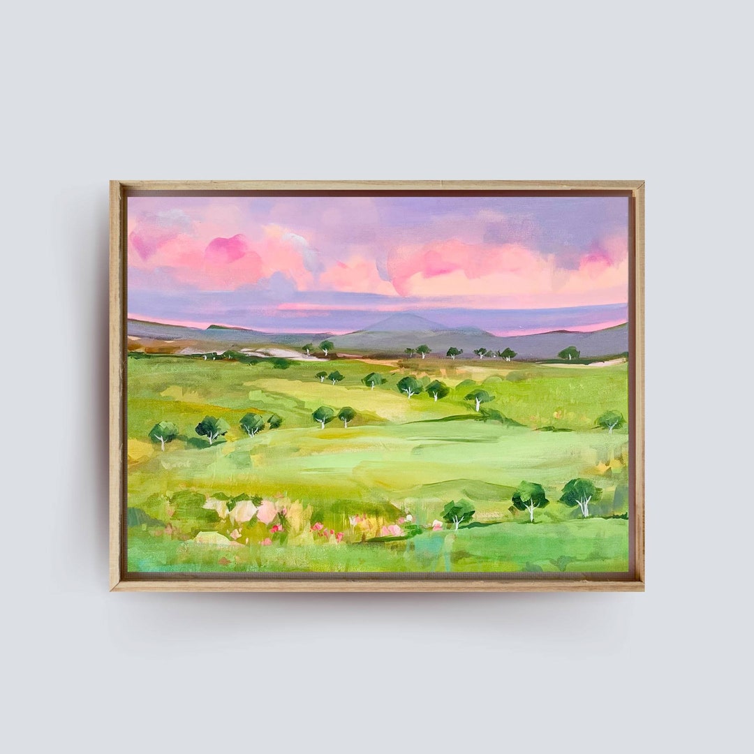 Original Joyful Landscape Painting, Contemporary Landscape Painting - Etsy