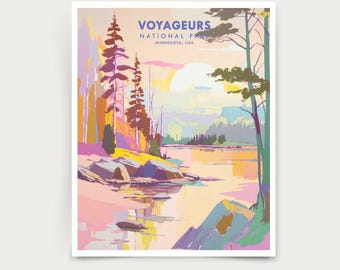 Voyageurs National Park, Minnesota National Park Poster, Camping and ...