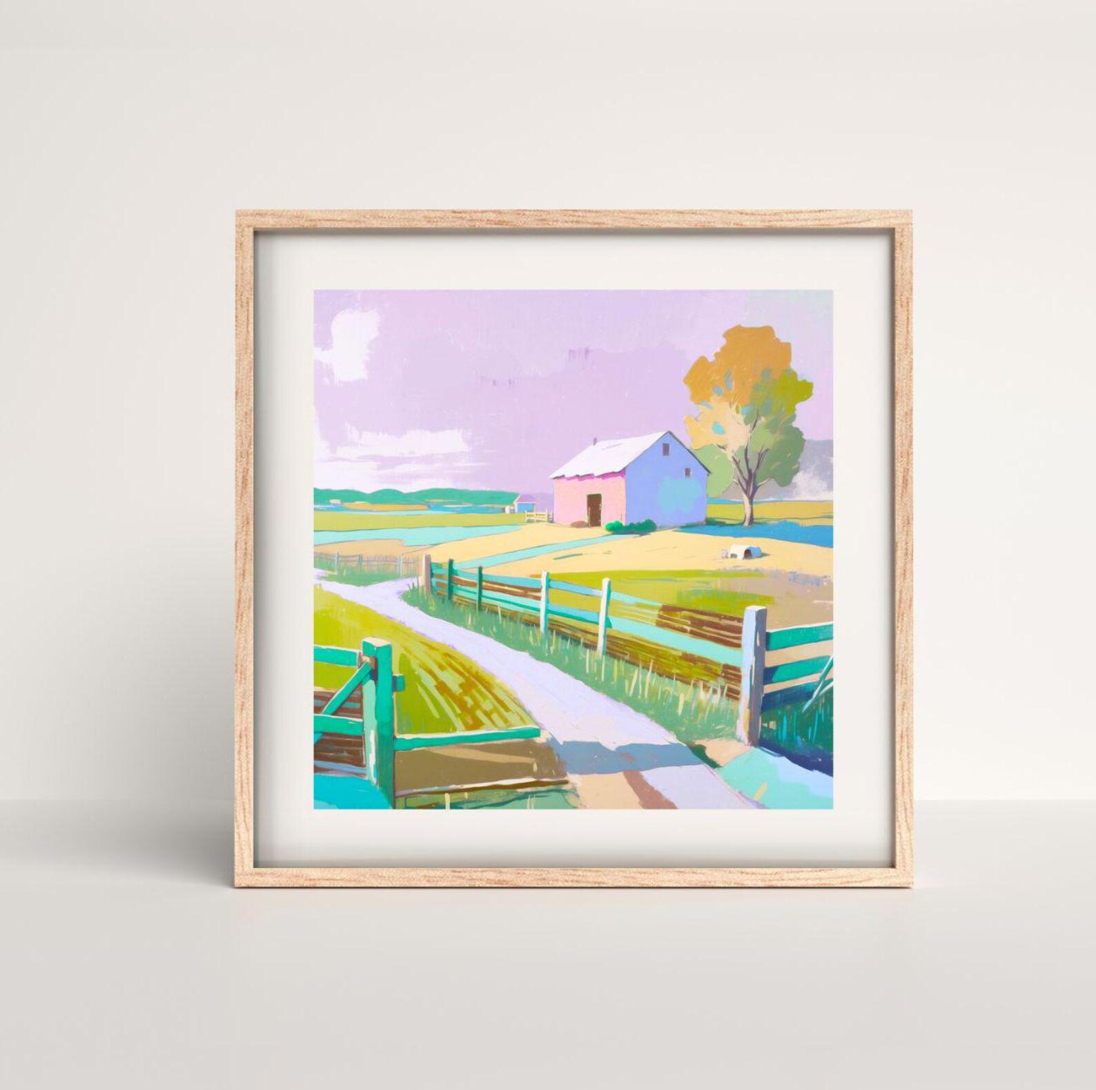 Vibrant Country Art Print - Rural Country Road Wall Art - Etsy