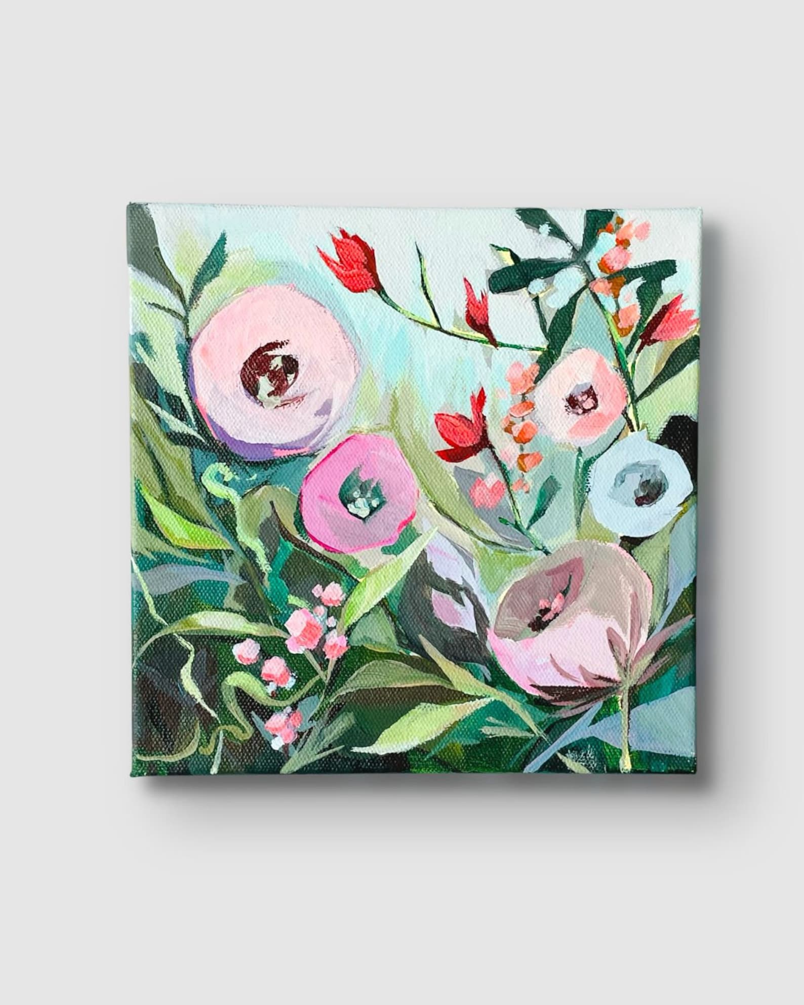 Original Colorful Flower Painting, Contemporary Floral Painting - Etsy