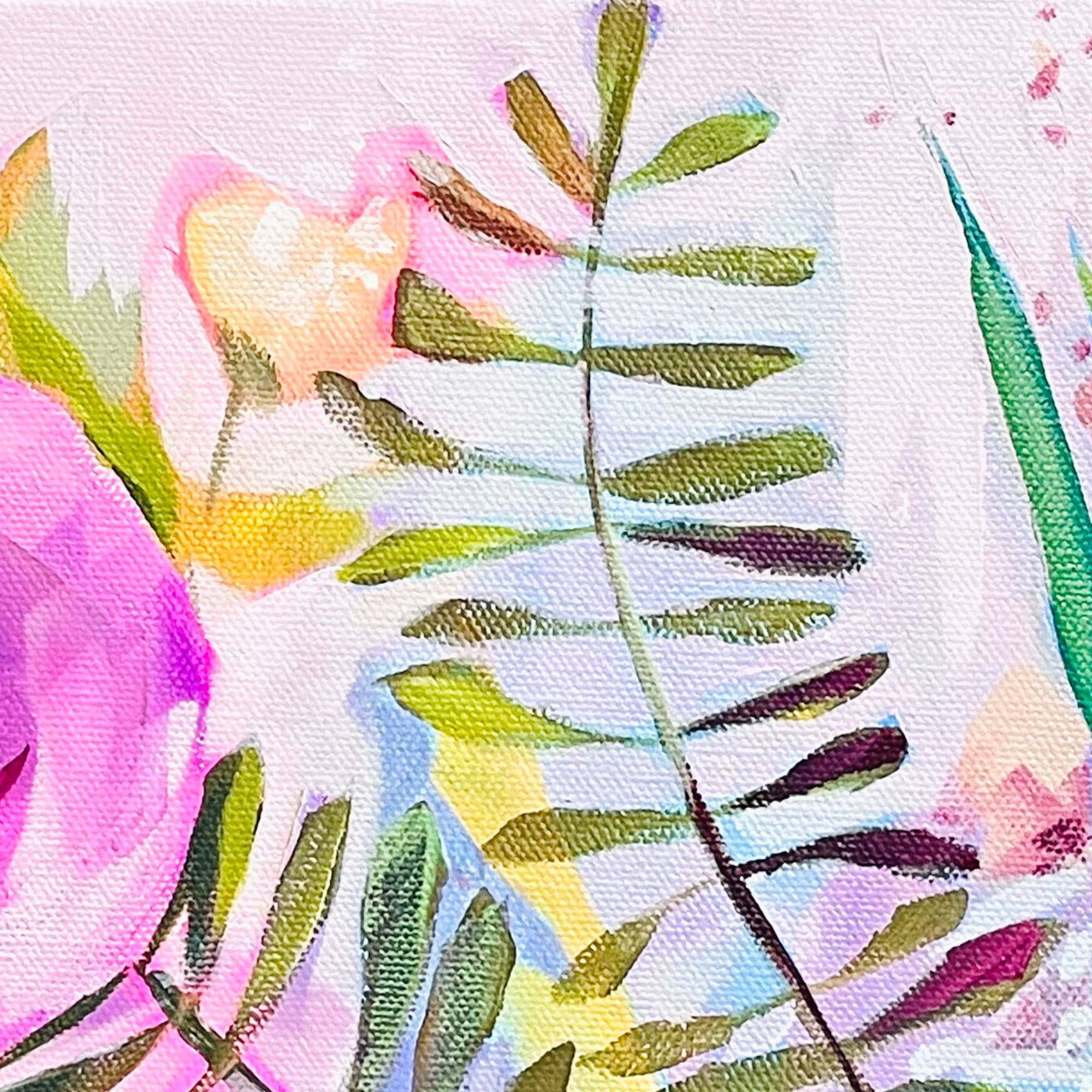 Original Colorful Flower Painting, Contemporary Floral Painting - Etsy