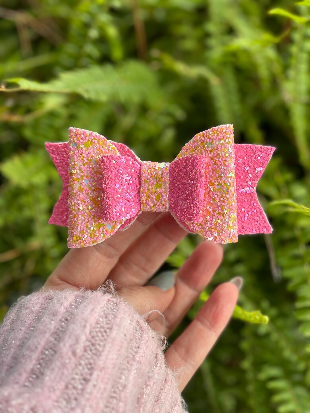 Pink Sparkle Bow for Straw, Pink Bow Straw Topper, Stanley Accessories ...