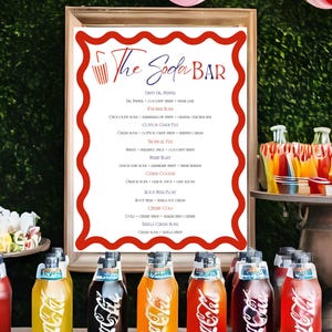 Soda Bar Menu Template - Etsy