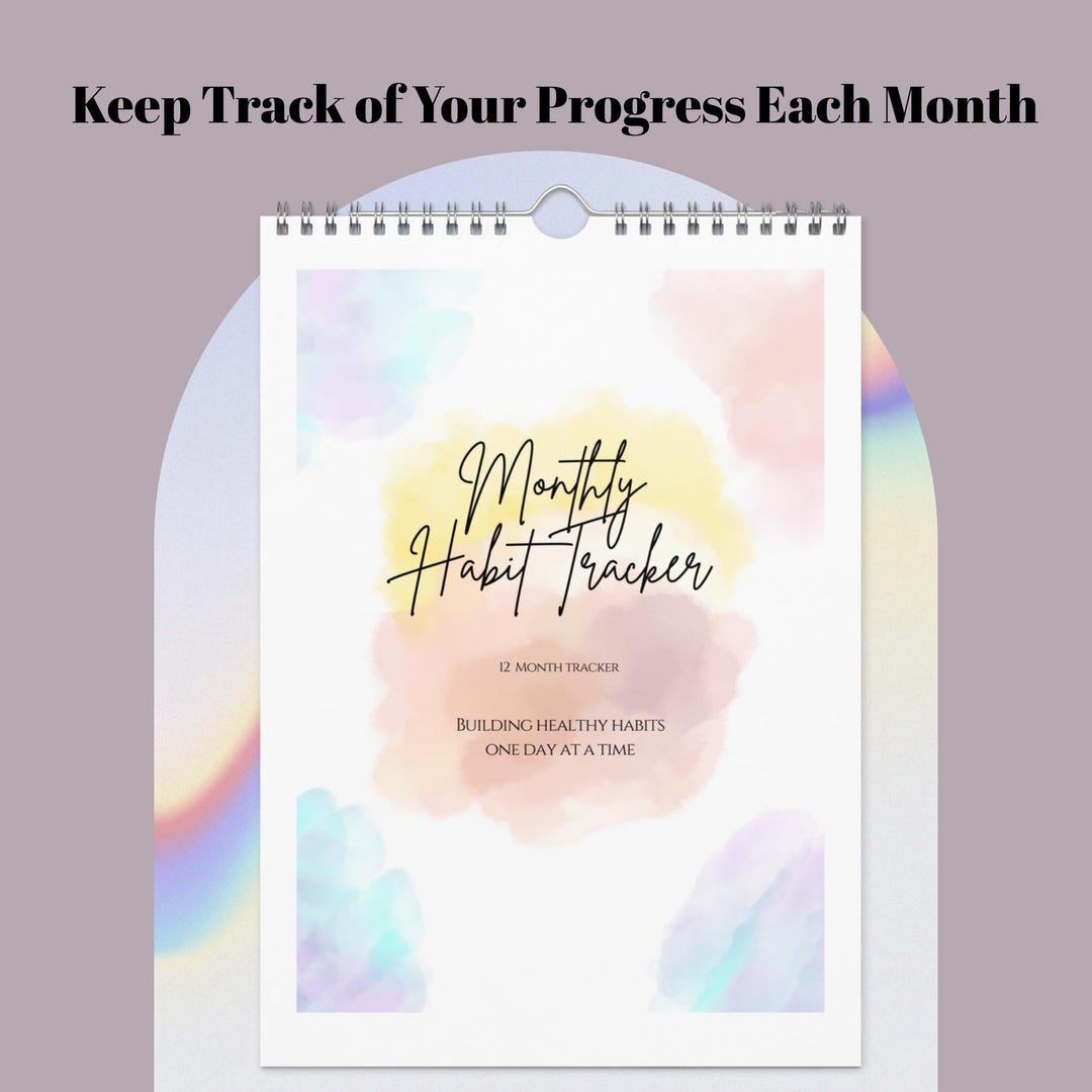 Monthly Habit Tracker Calendar, Circular Habit Tracker, Hanging Habit ...