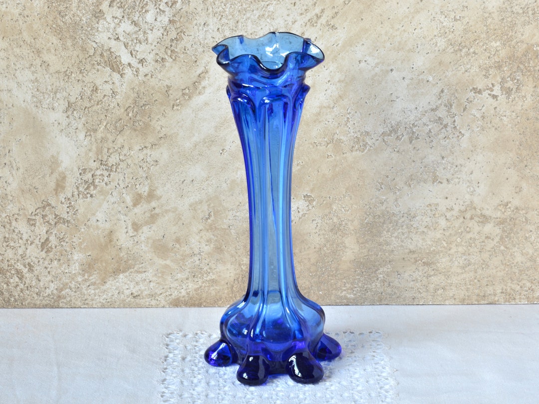 Blue Decorative Vase Flower Arrangement, Aesthetic Living Room Table ...
