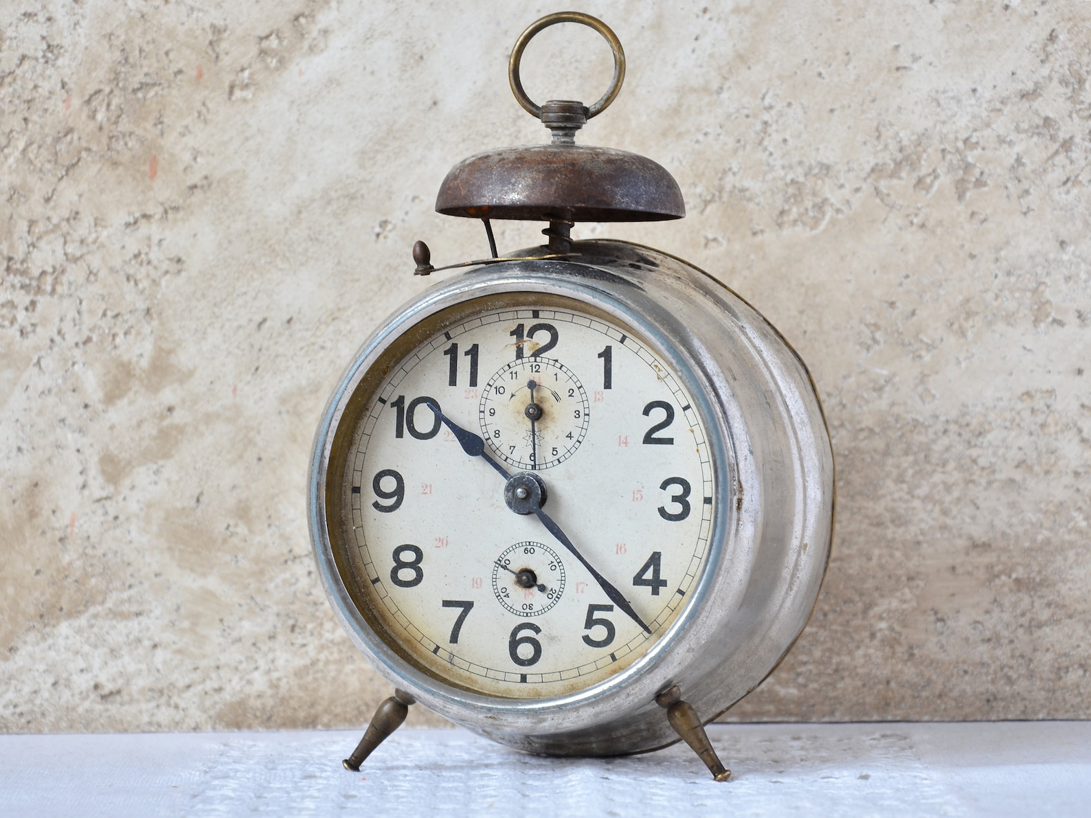 Vintage Germany Alarm Clock Junghans, Antique Mechanical Desk Clock ...
