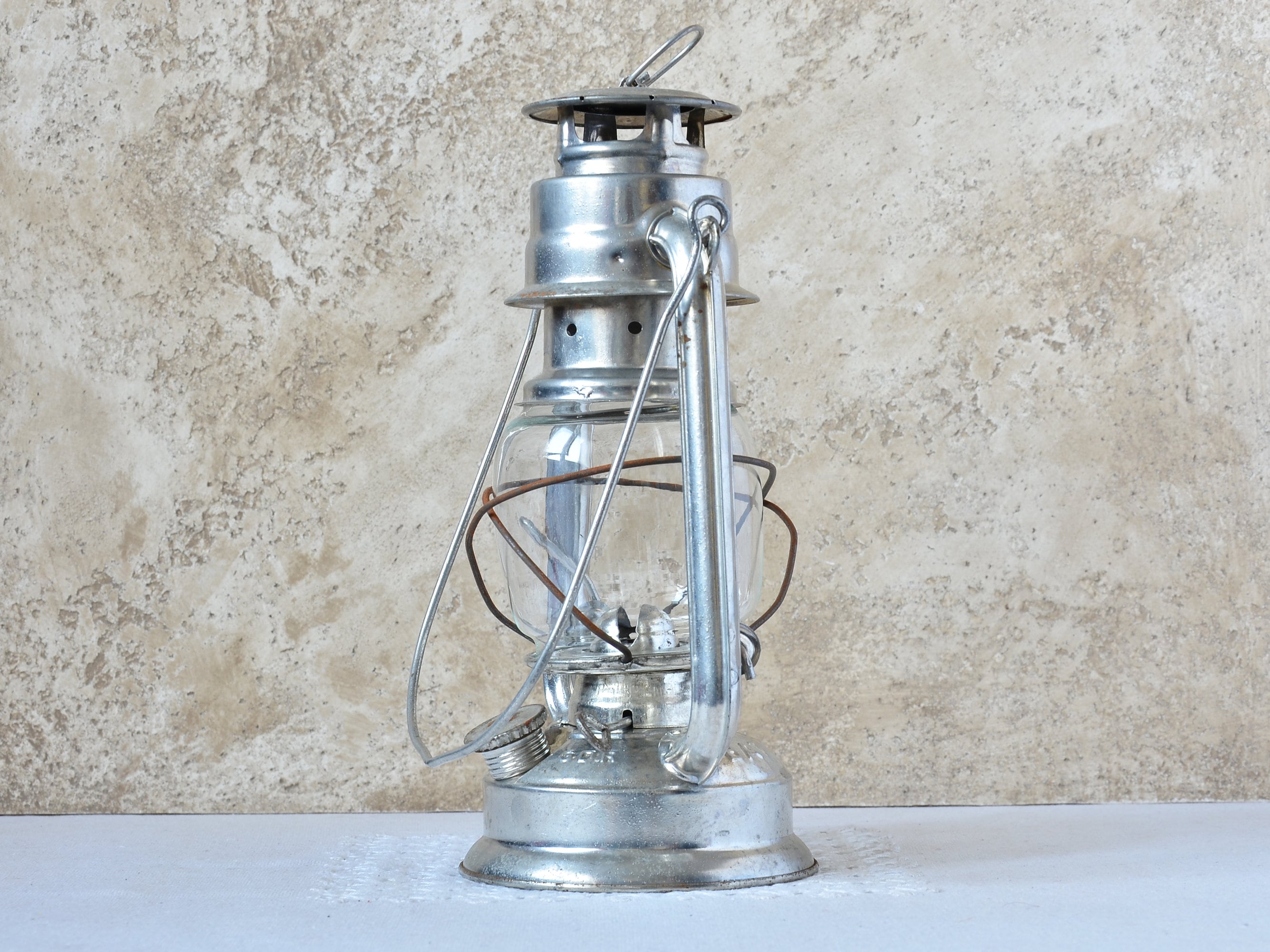 Vintage Oil Lamp, Silver Kerosene Lamp, Outdoor Lighting, Camping ...