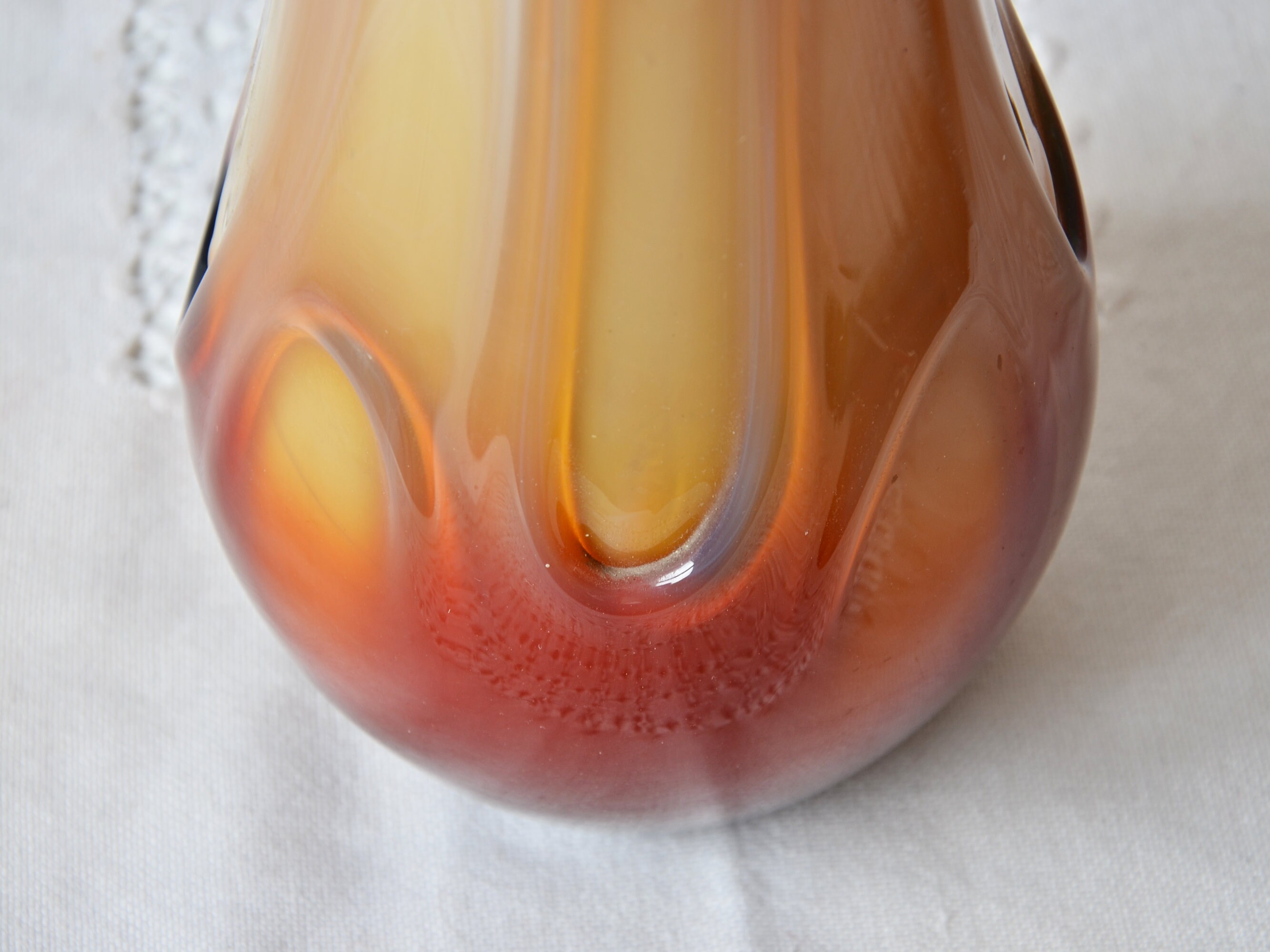 Vintage Flower Vase Glass, Bathroom Vase Floral Arrangements, 1970s ...