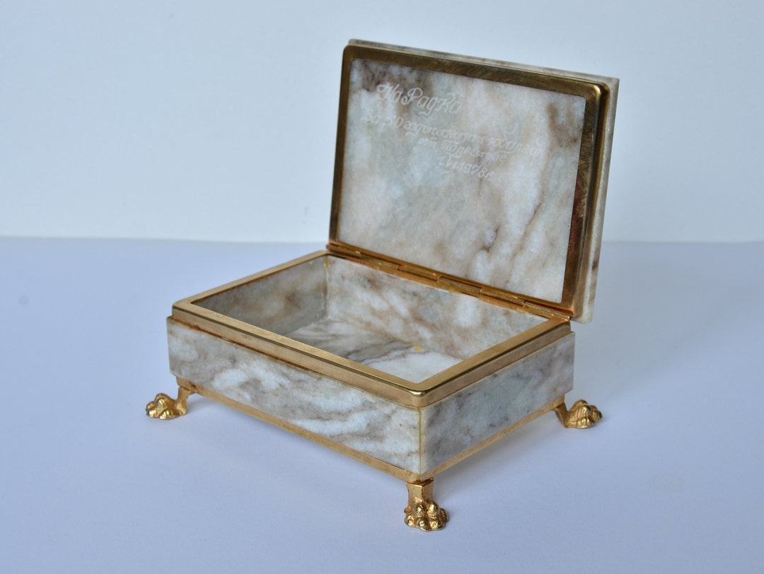Marble Trinket Box Antique Jewelry Box Vintage Marble Box - Etsy