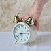 Vintage Alarm Clock Aradora, Retro Romanian Clock Mechanical, Wahite ...