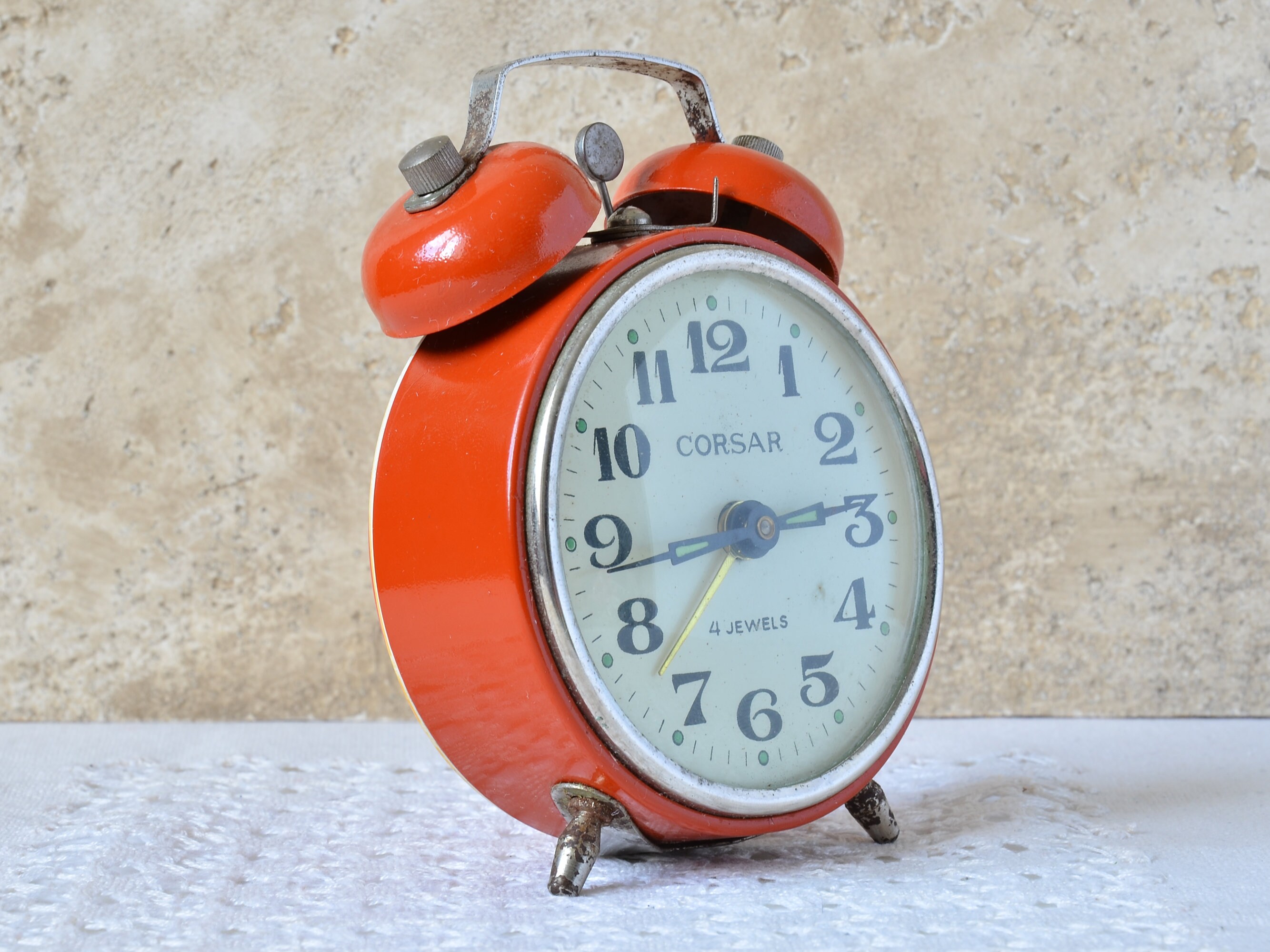 Mechanical Alarm Clock corsar 1980s Desk Clock - Etsy