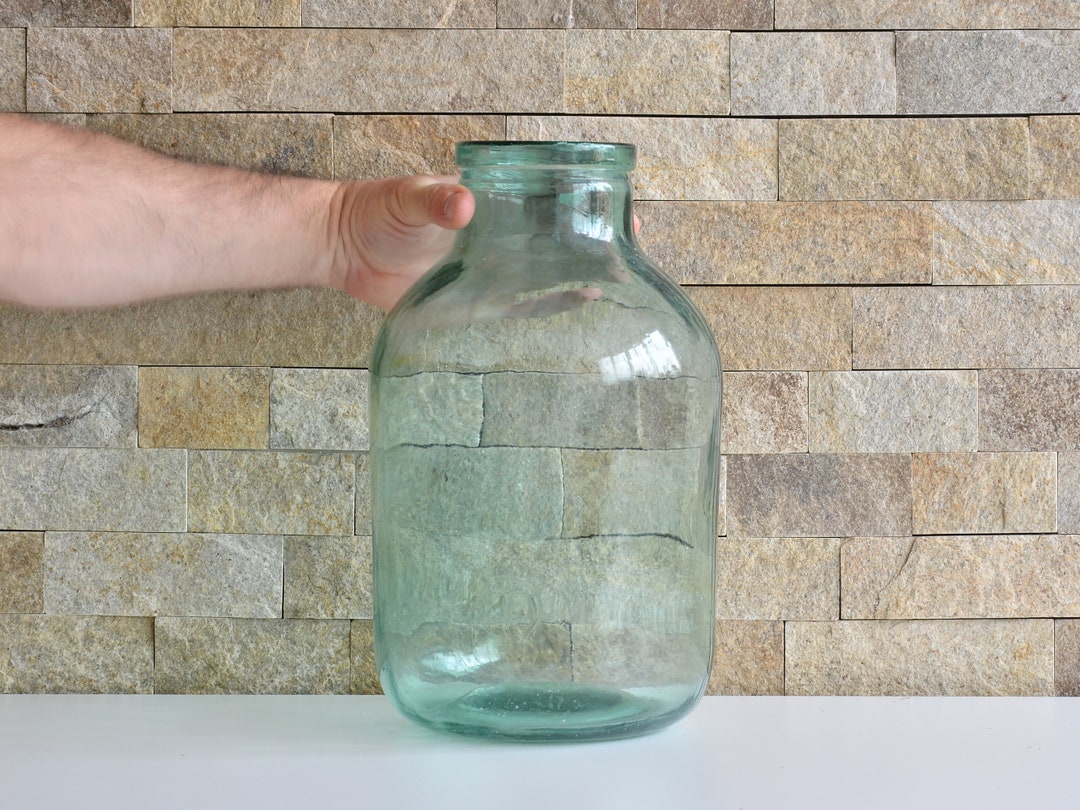 Rustic Glass Bottle for Living Room Decor, Large Mouth Pickle Jay ...