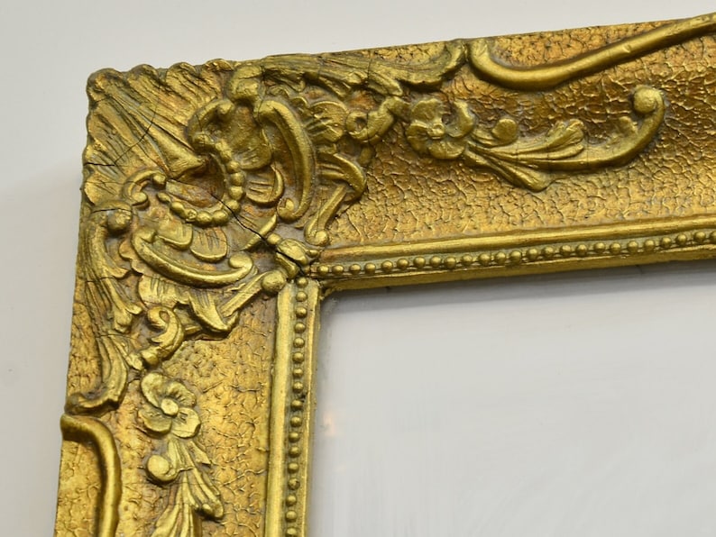 Victorian Rectangular Gold Frame, Vintage Victorian Wall Art Frame ...