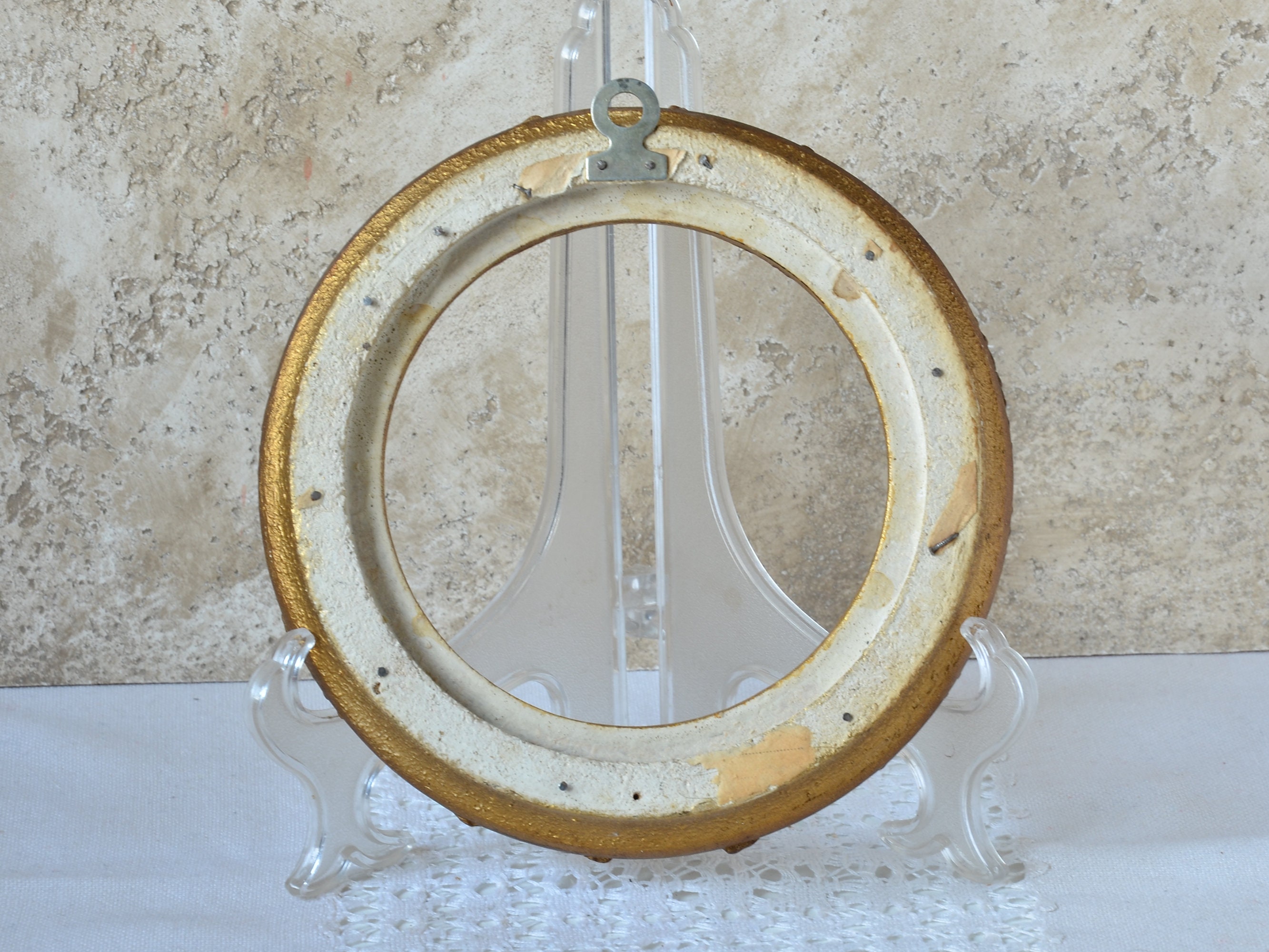 Vintage Gold Frame Round 8 Inches for Wall Retro Decor 1980s - Etsy