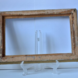 Vintage Rectangular Gold Frame, Wall Home Decor, Retro Wood and Gesso ...